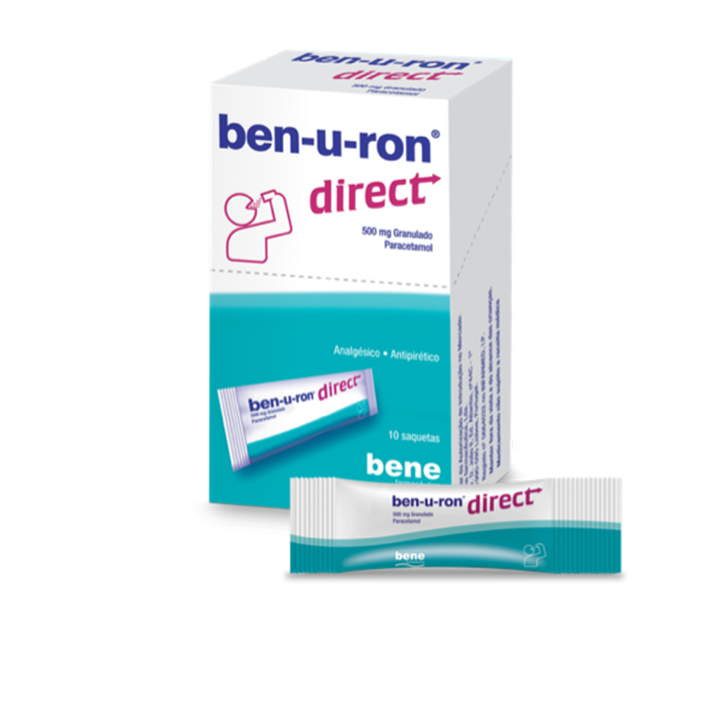 Ben-u-ron direct 500mg granuldo 10 saquetas | Farmácia Vida Mais