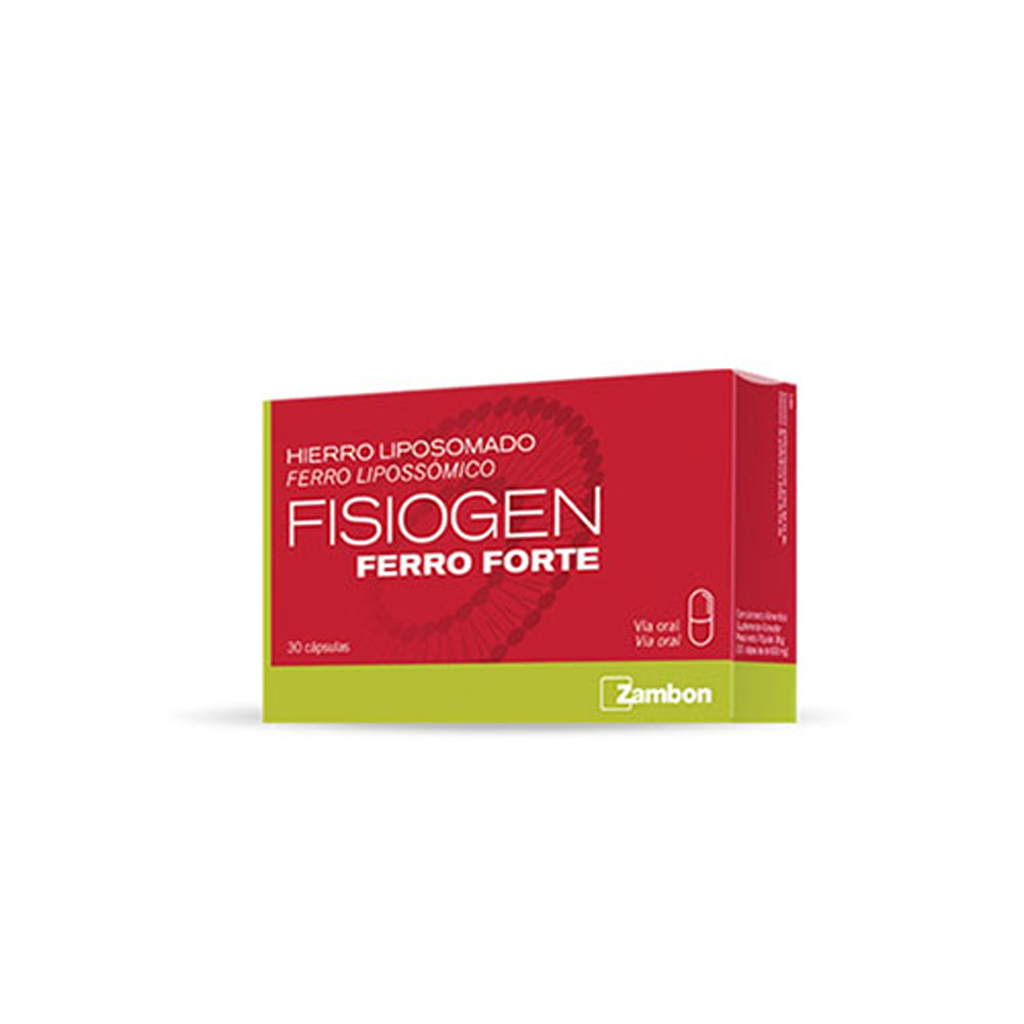 Fisiogen Ferro Forte Blister 30 cápsulas | Farmácia Vida Mais