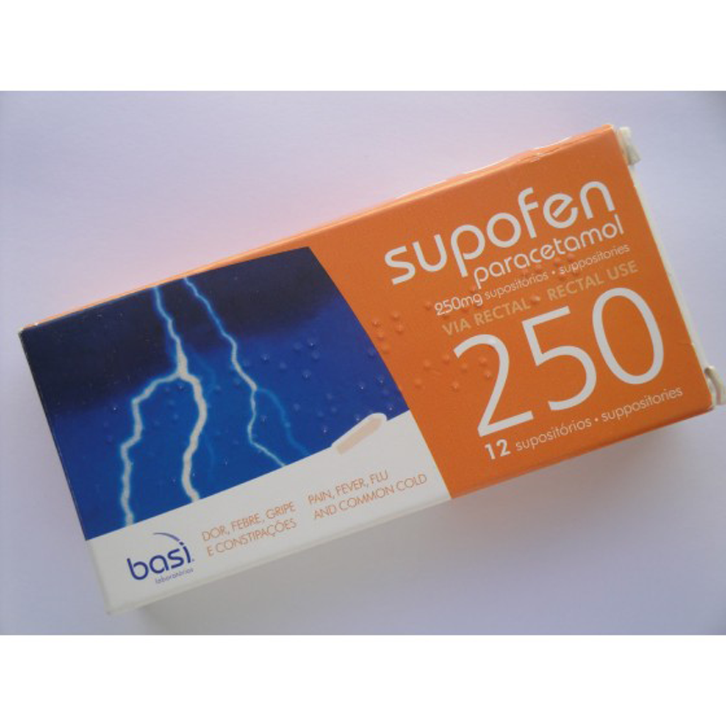 Supofen 250mg 12 supositórios | Farmácia Vida Mais
